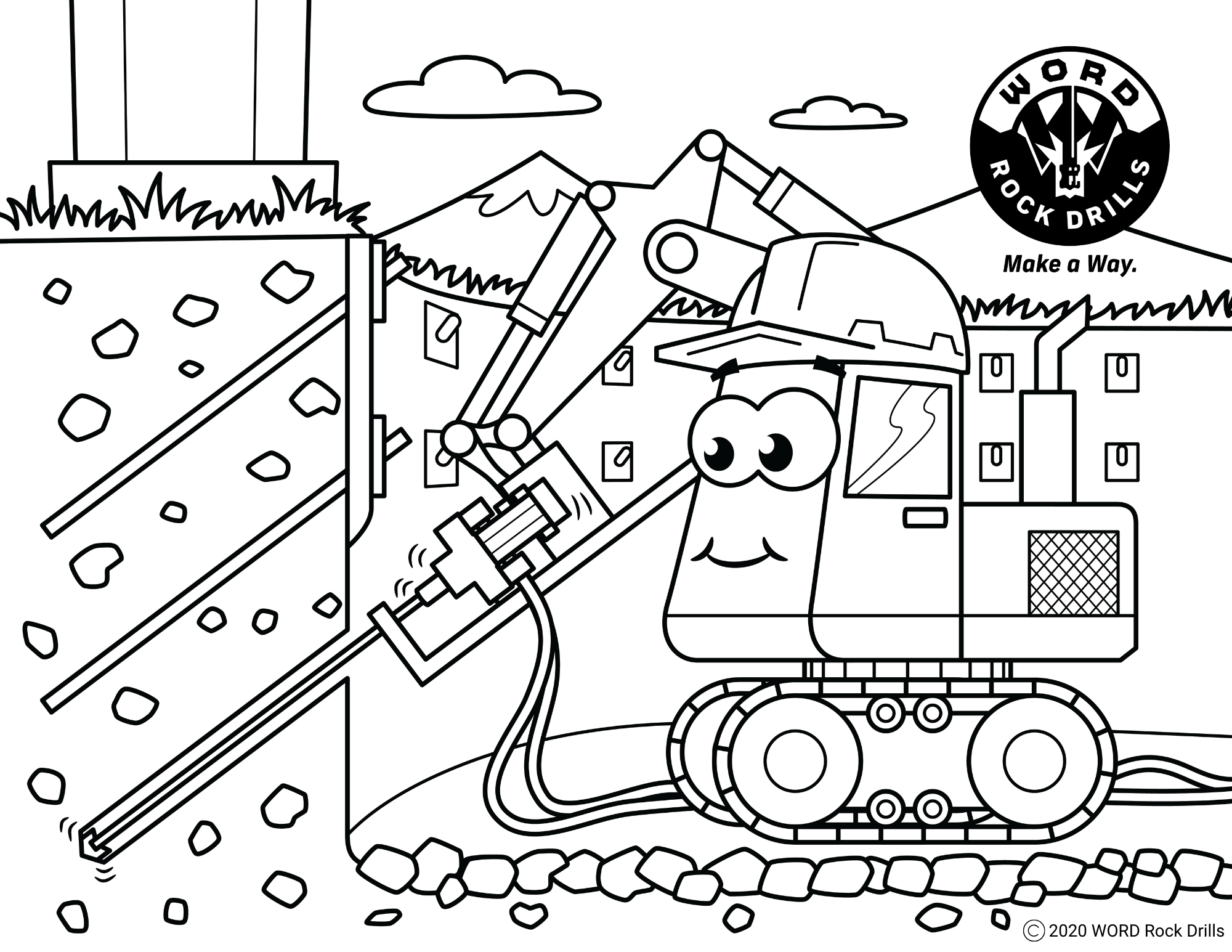 Free Rock Drill Coloring Pages to Pass the Time | WORD Rock Drills